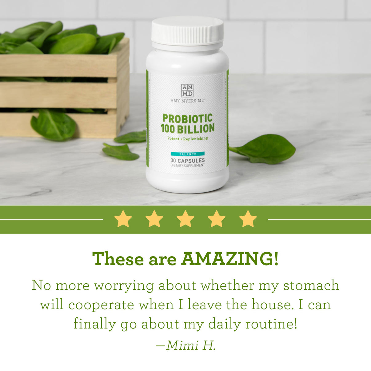 Probiotic Capsules 100 Billion – Amy Myers MD