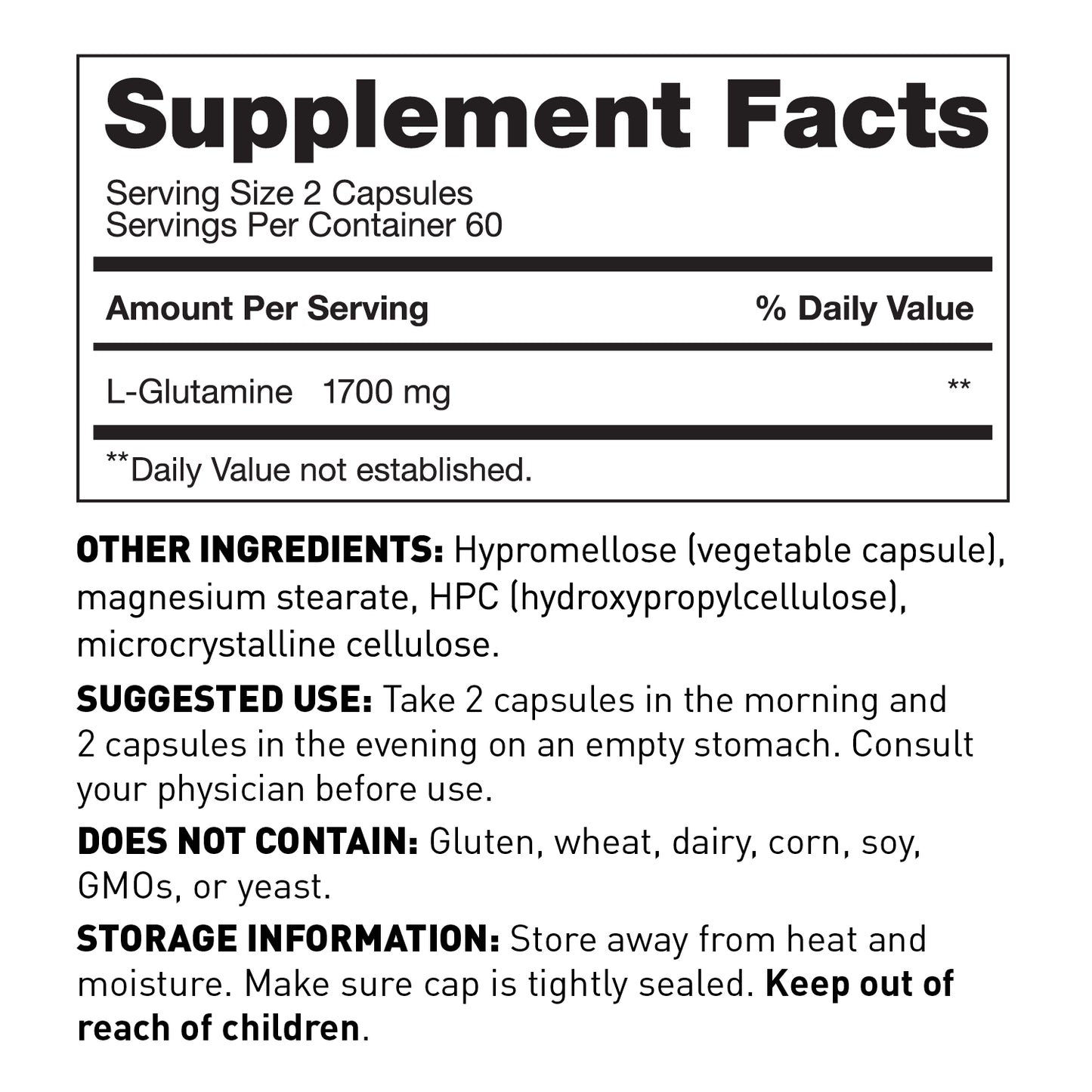 L-Glutamine Capsules – Amy Myers MD